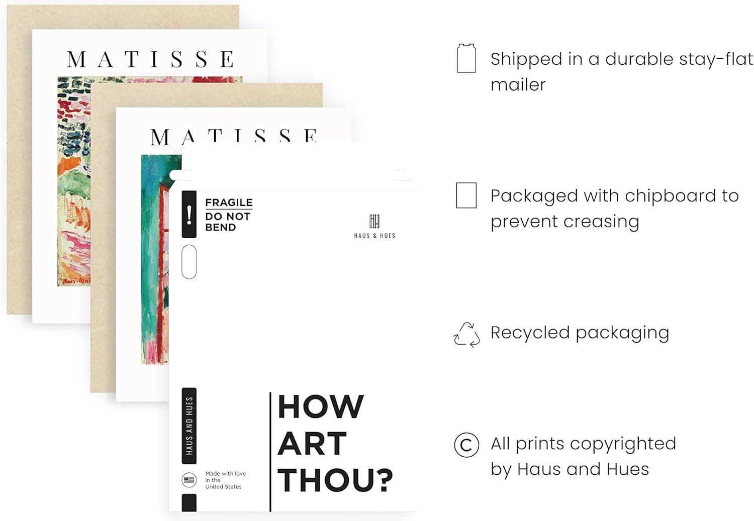HAUS AND HUES Matisse – Set of 3 Artist Prints 3 Piece, Henri Matisse ...